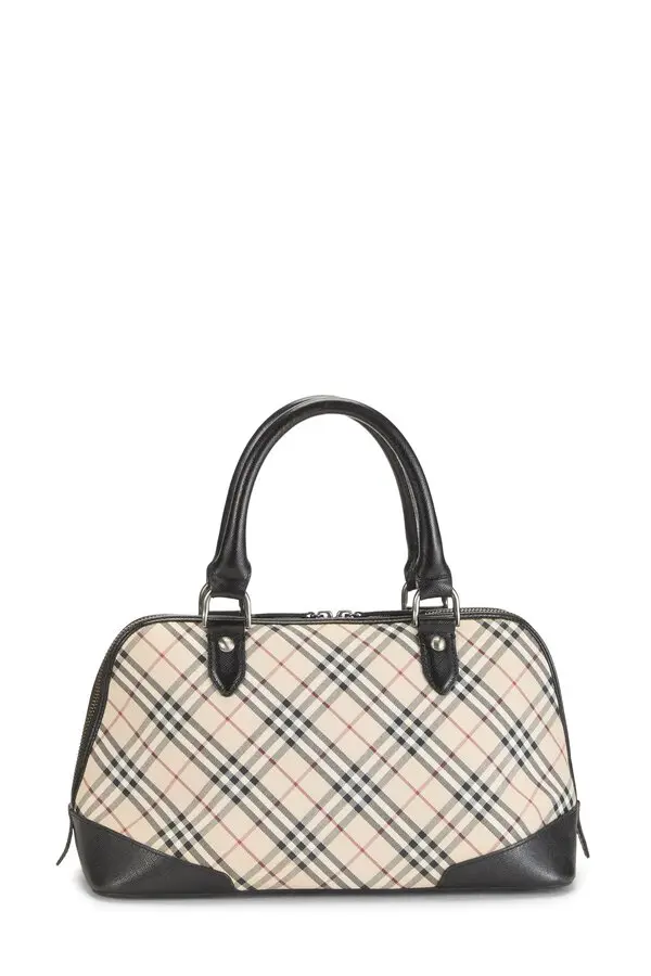 Burberry Jacquard Check Turnlock Dome Handbag