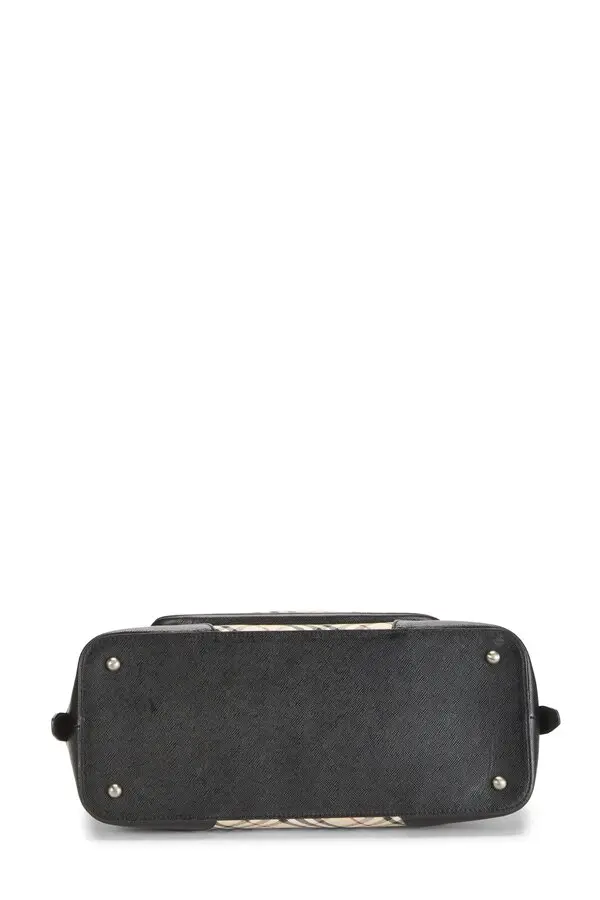 Burberry Jacquard Check Turnlock Dome Handbag