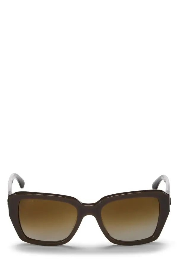 Chanel Acetate Full Rim Sunglasses - Brown