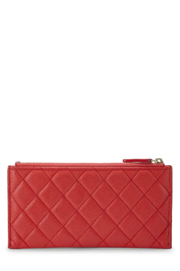 Chanel Quilted Caviar Zip Pouch Wallet