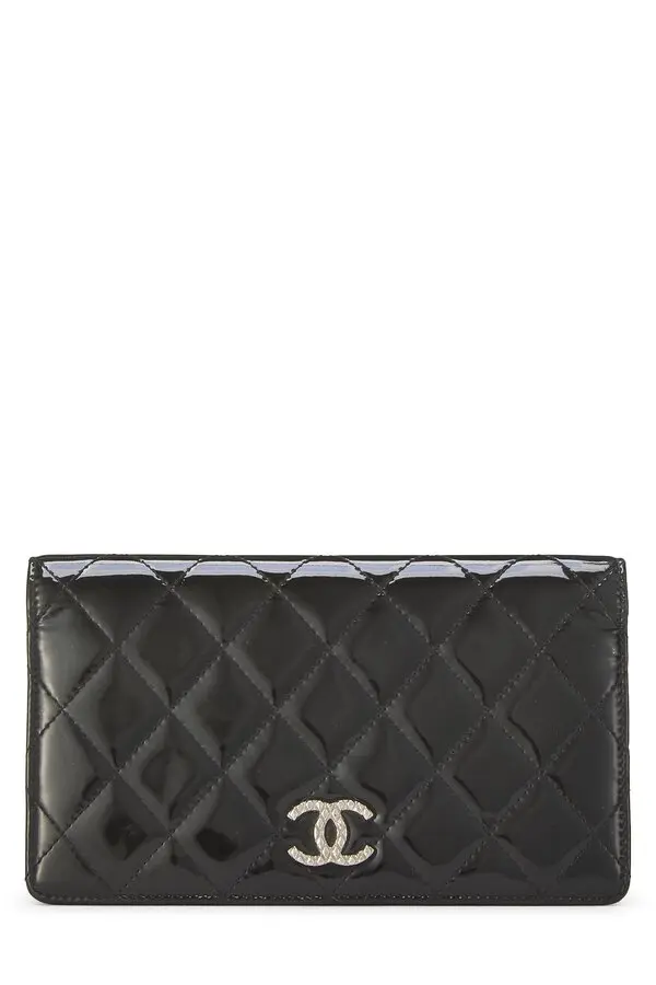 Chanel Patent Long Wallet - Black