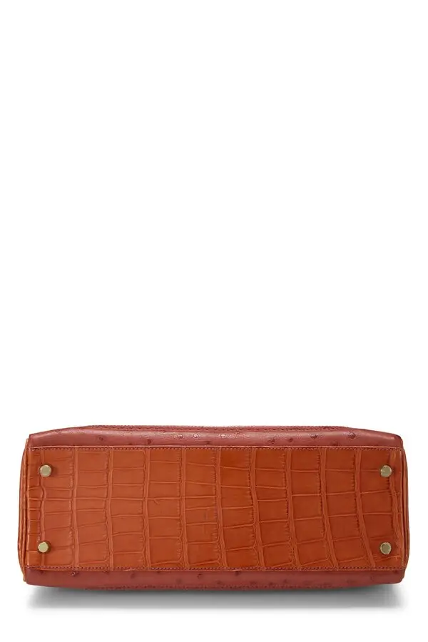 Hermès Matte Alligator Grand Mariage Kelly Retourne 32 - Orange