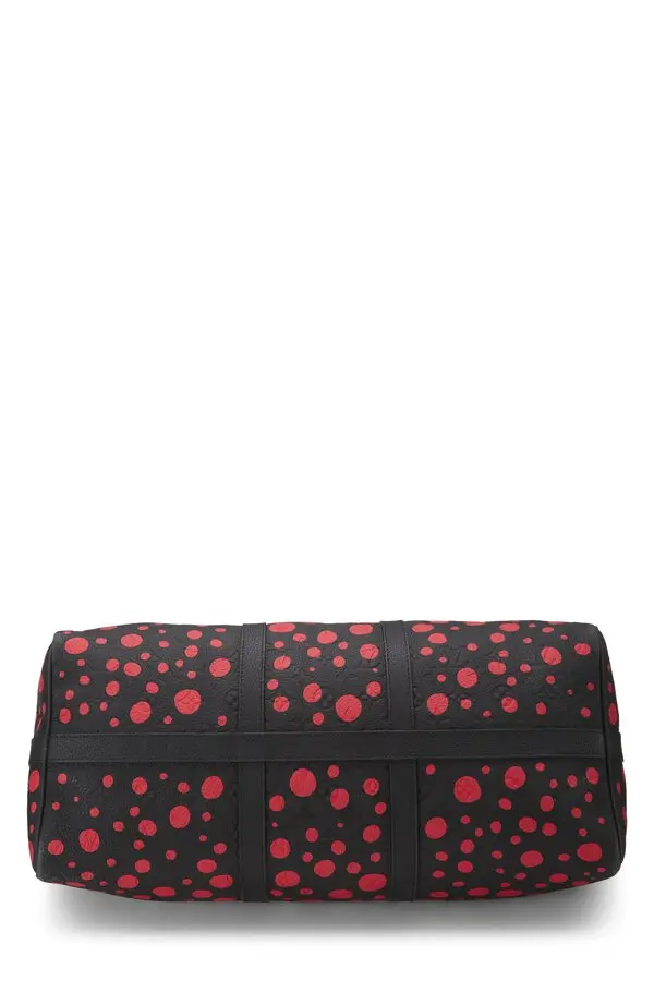 LOUIS VUITTON Yayoi Kusama X Taurillon Infinity Dots Keepall Bandouliere 50 - Red