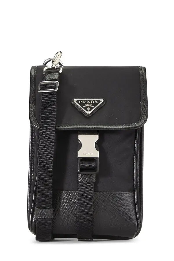 Prada Buckle Phone Pouch - Black