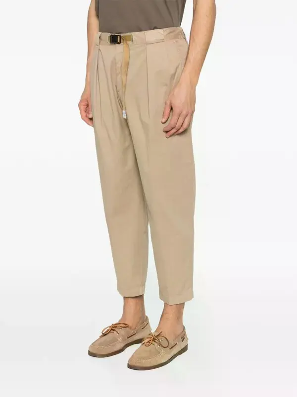 WHITE SAND Steve Belted Cotton Trousers - Neutrals