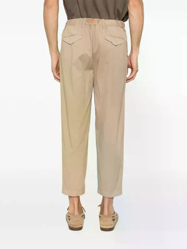 WHITE SAND Steve Belted Cotton Trousers - Neutrals