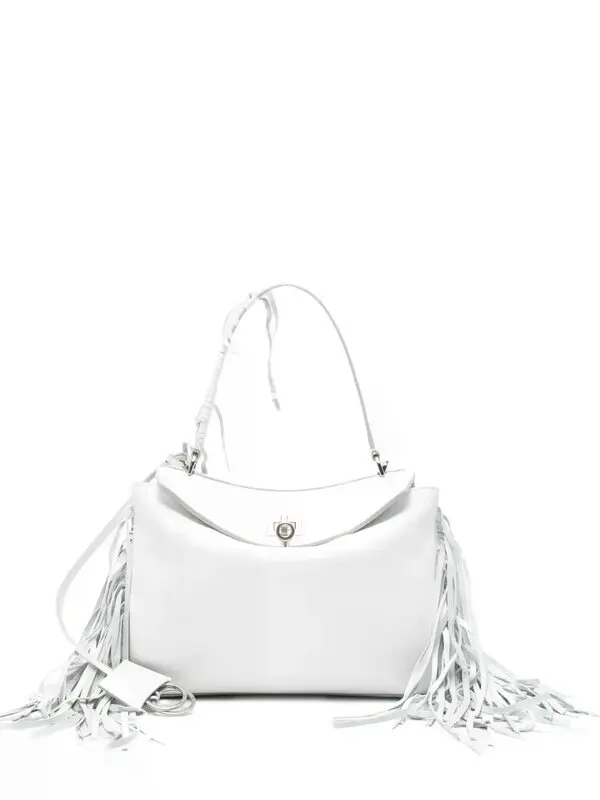 Balenciaga Small Rodeo Fringed Tote Bag - White