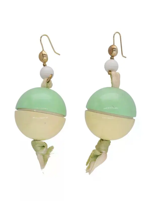 ENRICO COVERI VINTAGE Orb Drop Earrings - Gold