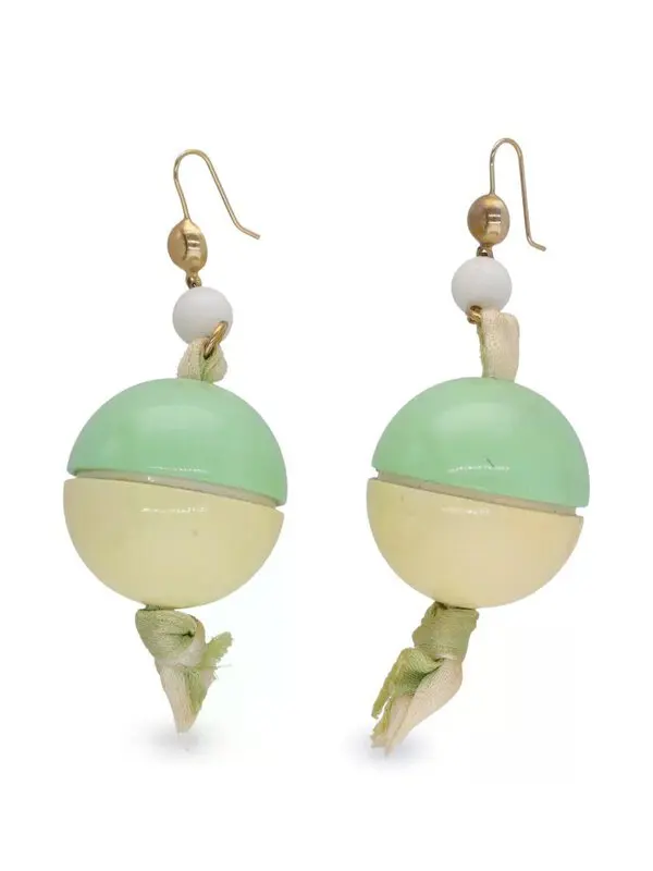 ENRICO COVERI VINTAGE Orb Drop Earrings - Gold