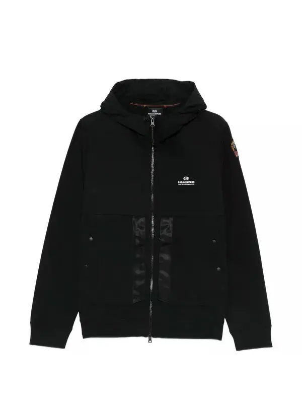 PARAJUMPERS Hooded Zip Sweater - Black