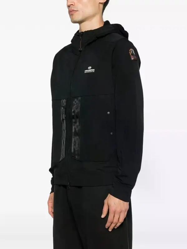 PARAJUMPERS Hooded Zip Sweater - Black