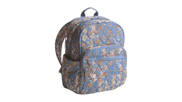 VERA BRADLEY Large Bancroft Performance Twill Backpack - Larkspur Delphinium