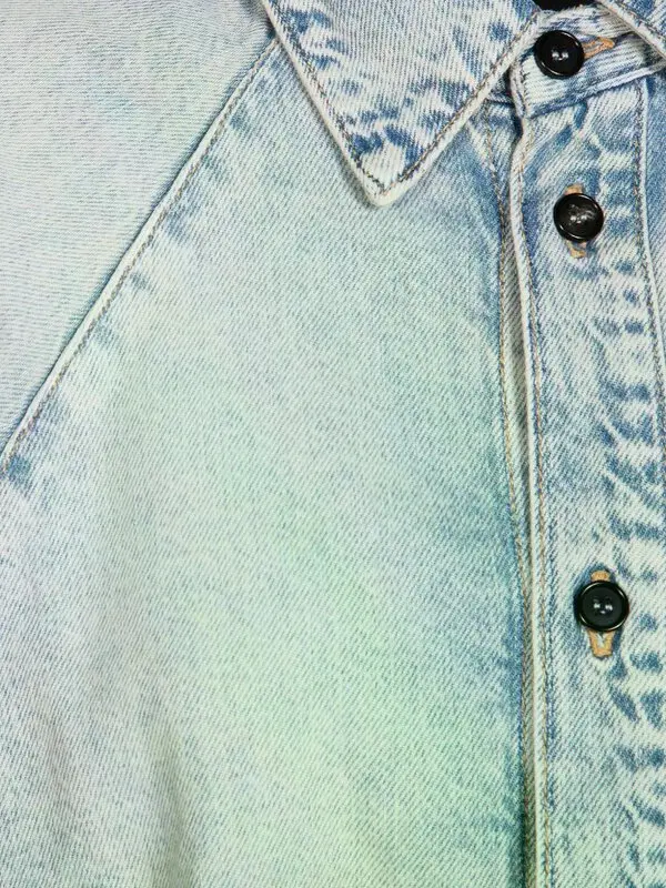 HAIKURE Keira Buttoned Denim Shirt - Blue