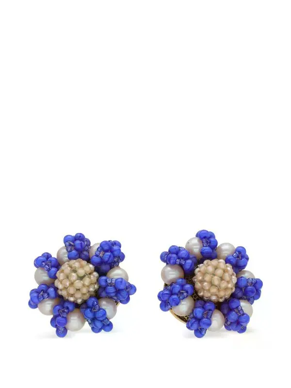 Vintage 1960s Daisy Earrings - Gold