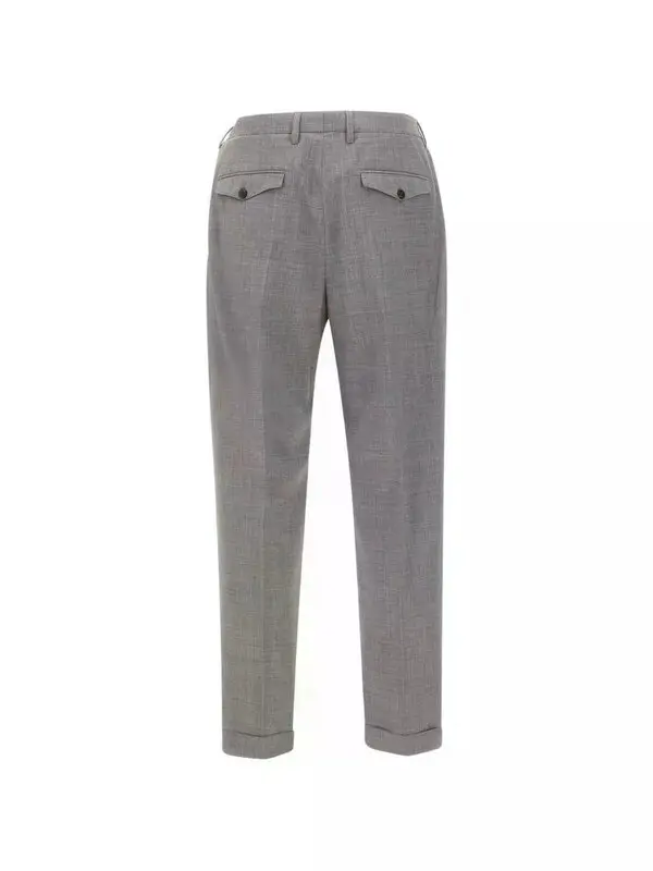 DEVORE INCIPIT Pleated Cuffed Trousers - Grey