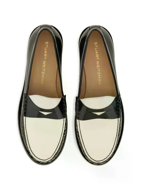STUART WEITZMAN Lottie Two-tone Loafers