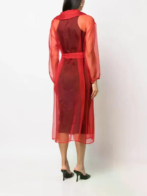 Herno Sheer Silk Belted Coat