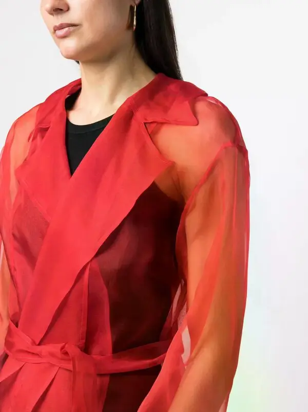 Herno Sheer Silk Belted Coat