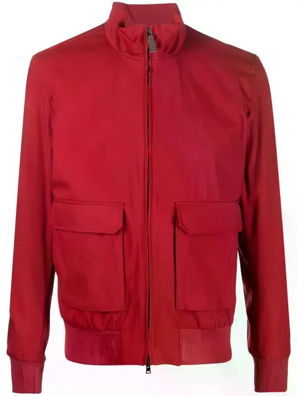 Herno Zip-up Bomber Jacket - Red