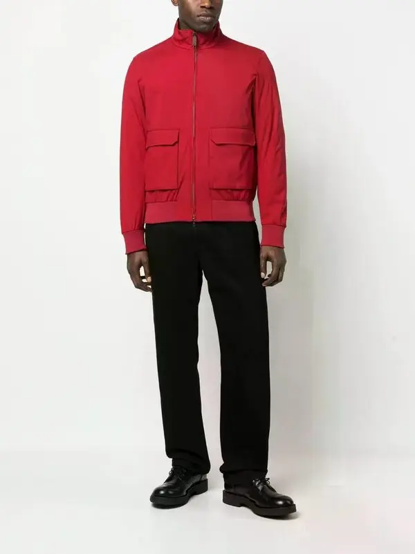 Herno Zip-up Bomber Jacket - Red