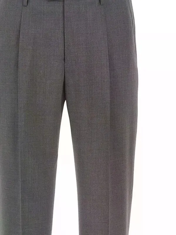 DEVORE INCIPIT Cuffed Front-pleated Trousers - Grey