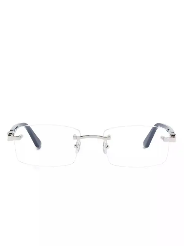 Cartier Rectangle-frame Glasses - Silver