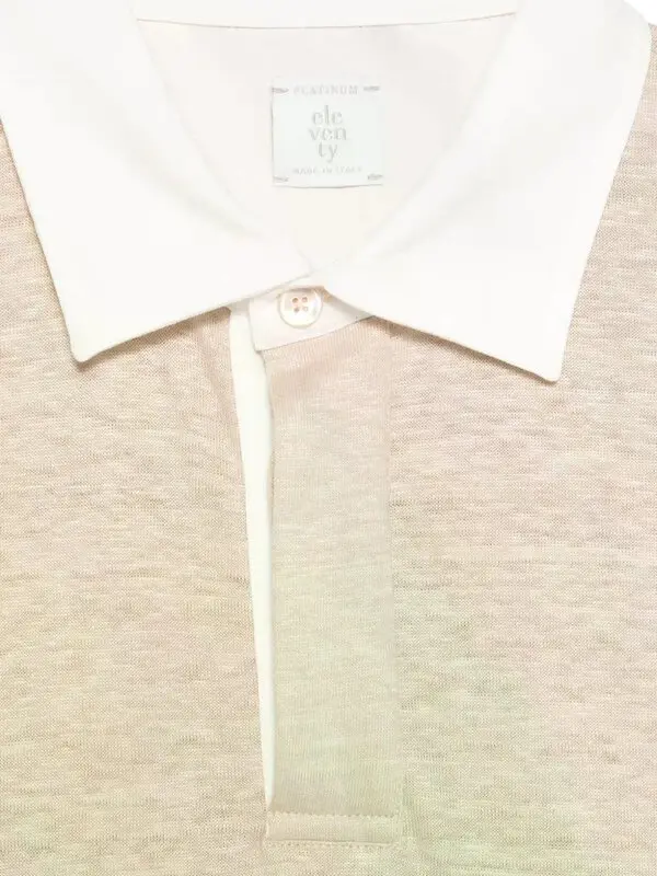 Eleventy Contrast-panel Polo Shirt
