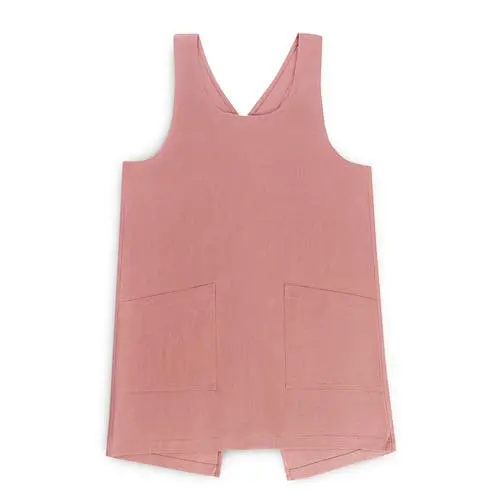 SOLINO HOME Linen Apronlinen Smock Apron - Dusty Rose