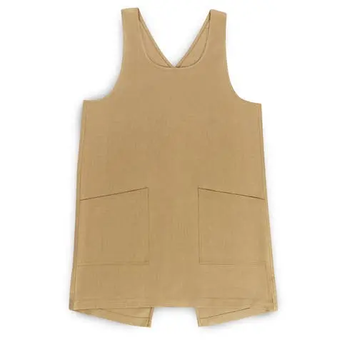 SOLINO HOME Linen Apron 35 X 45 In For Dining Table - Kelp