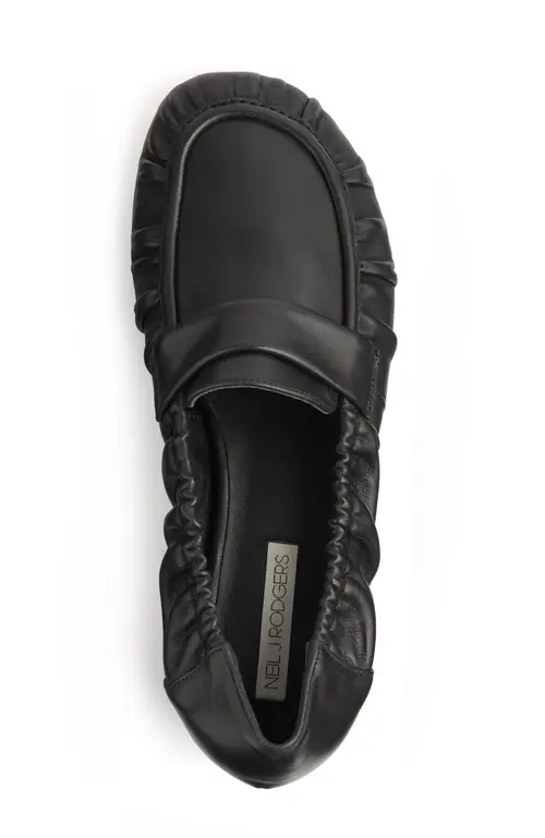 NEIL J. RODGERS Ruche Soft Loafer - Black