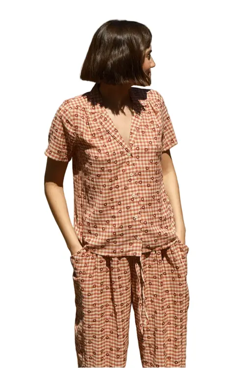 Ace & Jig Tasi Button-up Shirt With Notched Collar - Sandbox