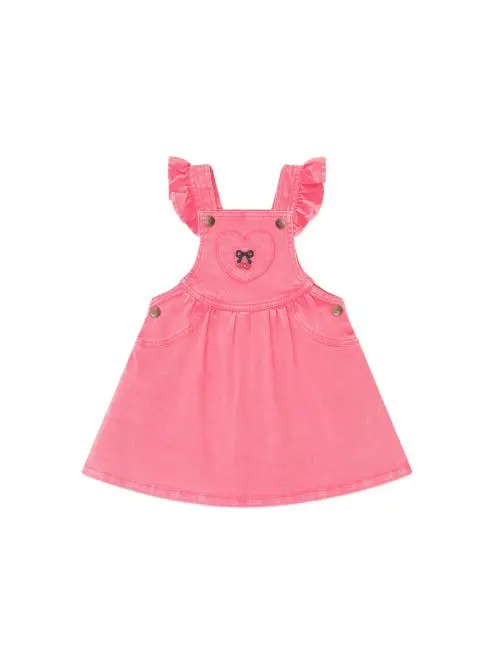 HUXBABY Vintage Cherry Pinafore - Washed Cherry