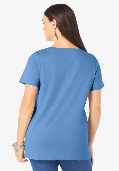 ROAMAN'S Cotton Crewneck Tee - Pale Lavender