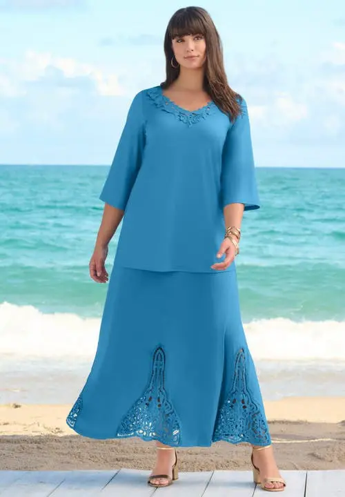 Roaman's Lace Maxi Skirt