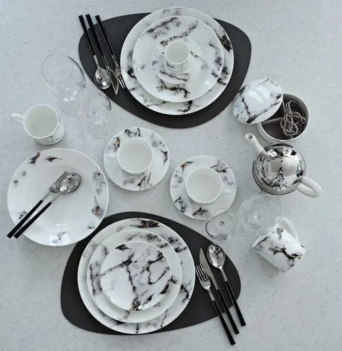 Prouna Marble Venice Fog Soup Bowl