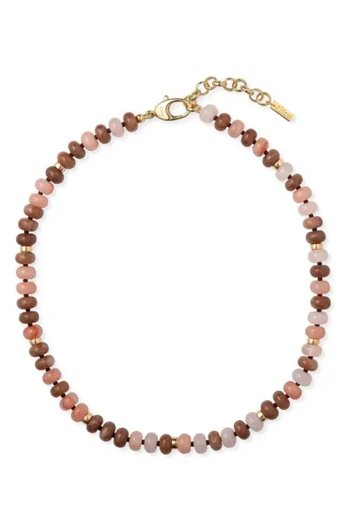Éliou Diero Beaded Necklace - Pink/brown