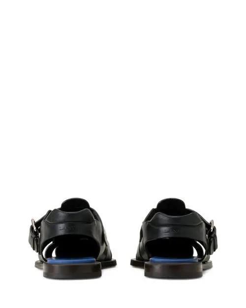 LANVIN Pointed-toe Leather Sandals - Black