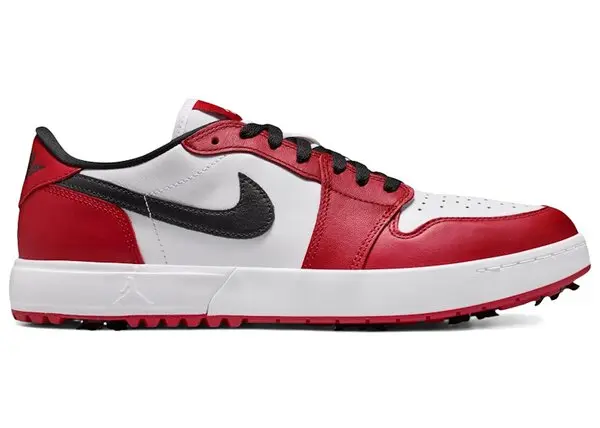 JORDAN 1 Low Golf Spiked - Varisty Red/black/white