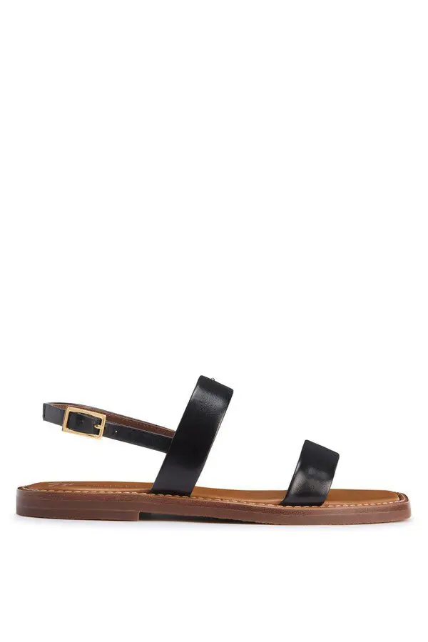 GIUSEPPE ZANOTTI Ischia Flat Sandals - Black