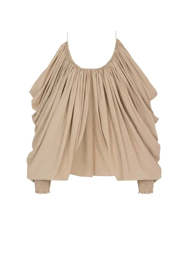 Balmain Strappy Cotton Blouse
