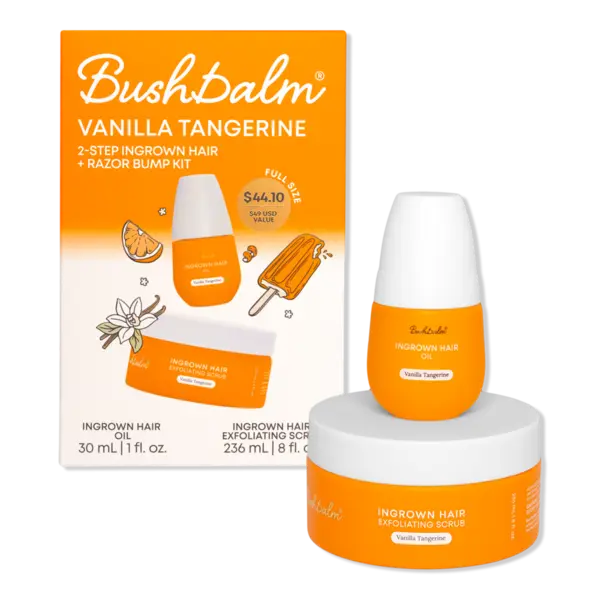 BUSHBALM 2 Step Ingrown Hair & Razor Bump Kit Vanilla Tangerine - One-color