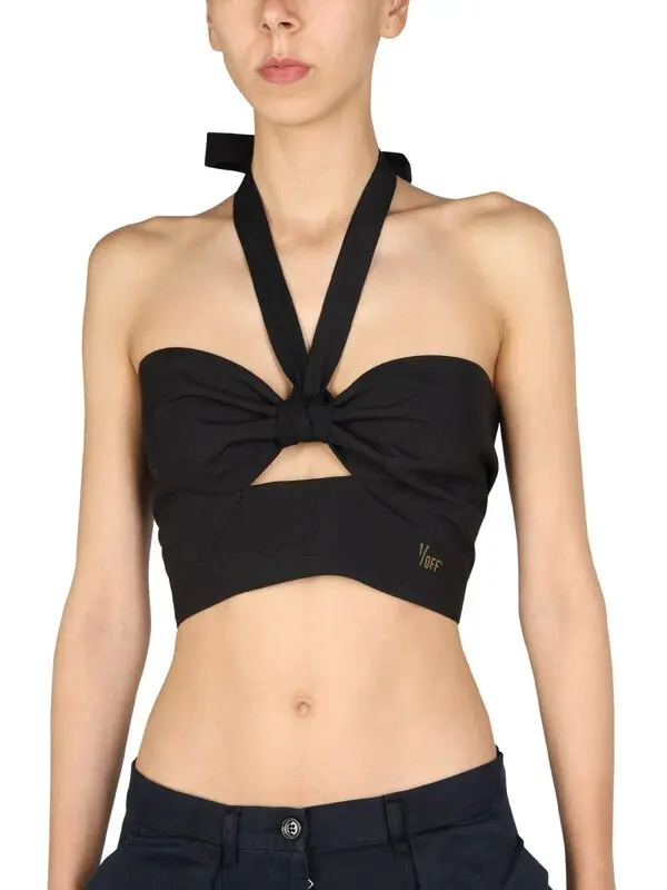 1/OFF PARIS Top With Crossed Straps - Black