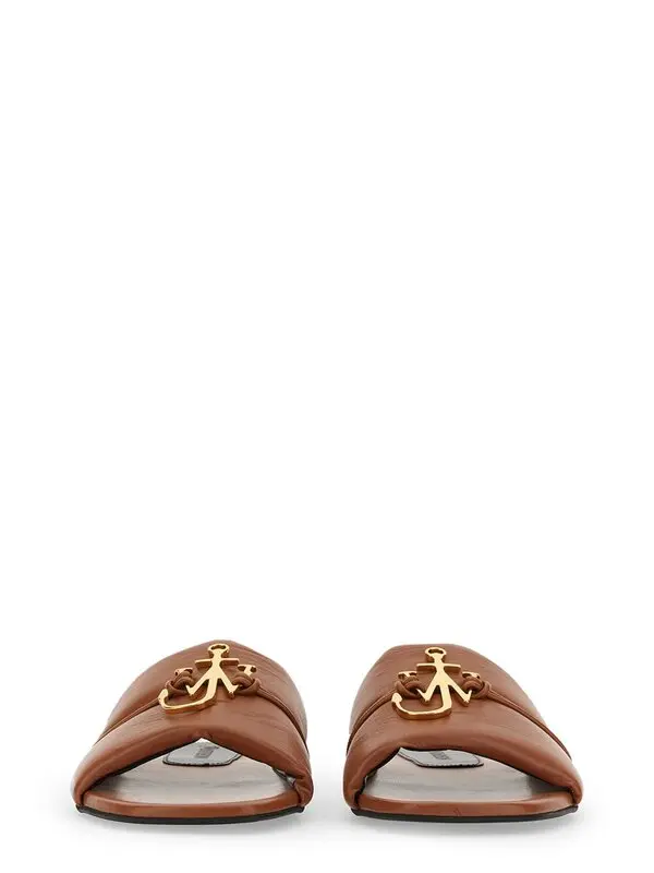 JW Anderson Slide Sandal With Logo - Buff