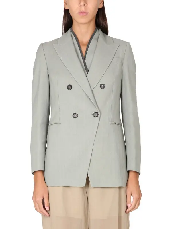 Brunello Cucinelli Fluid Twill Jacket - Green