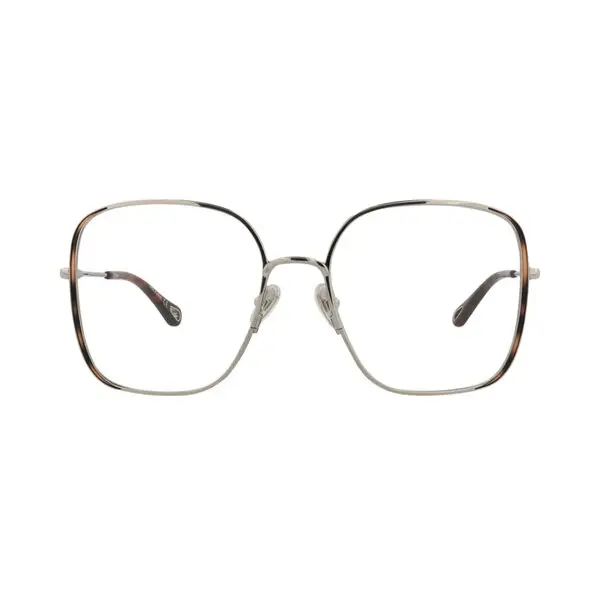 Chloé Square Metal Optical Frames - Silver