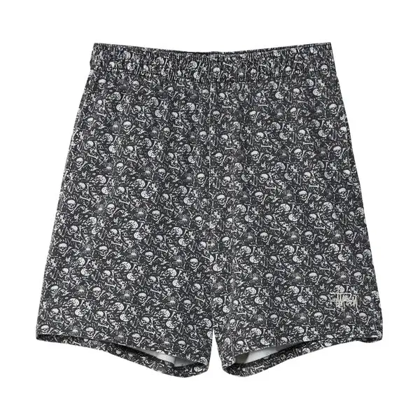 StÜssy Jersey 'bones' Shorts - Black
