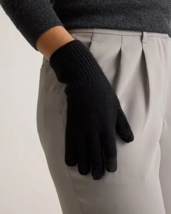 Quince Mongolian Cashmere Gloves - Black