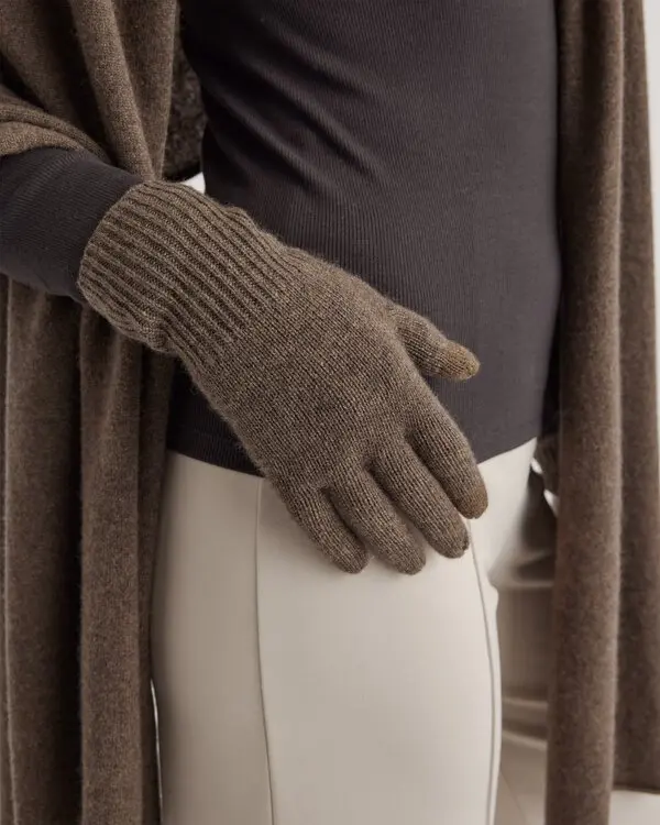 Quince Mongolian Cashmere Gloves - Brown