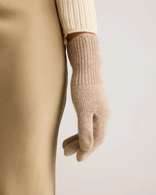 Quince Mongolian Cashmere Gloves - Oatmeal