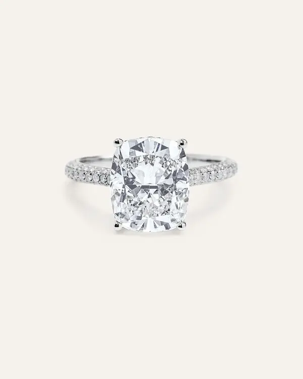 Quince Lab Grown Diamond Cathedral Engagement Ring - White Gold